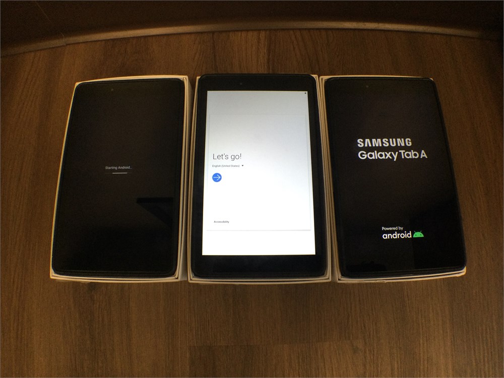 BIDERA Government Auctions - (3) Samsung Tab A Tablets with Protection Case