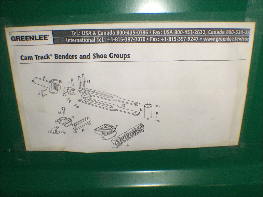 BIDERA Government Auctions - Greenlee 881 Cam Track Hydraulic Pipe Bender