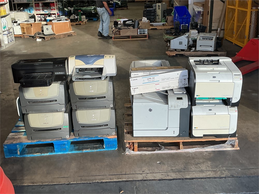 BIDERA Government Auctions - Mix Lot of (20) Used Printers & Inks — Canon