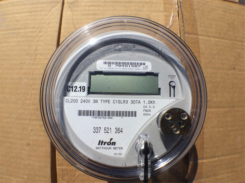 BIDERA Government Auctions - 2020 (144) Itron Watthour Meter Solar ...