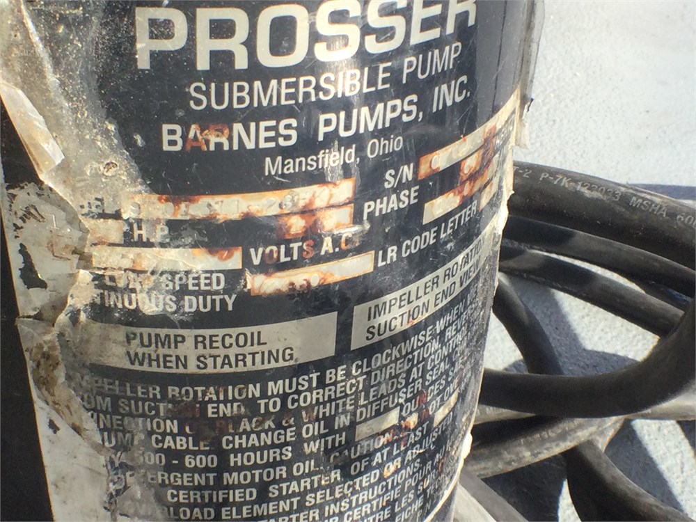 BIDERA Government Auctions - (02) Prosser Submersible Pumps