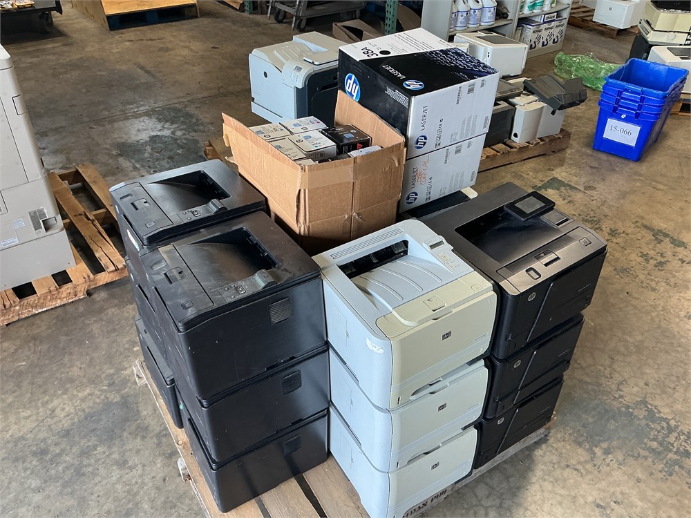 BIDERA Government Auctions - Mix Lot of (16) Used Printers & Inks — HP