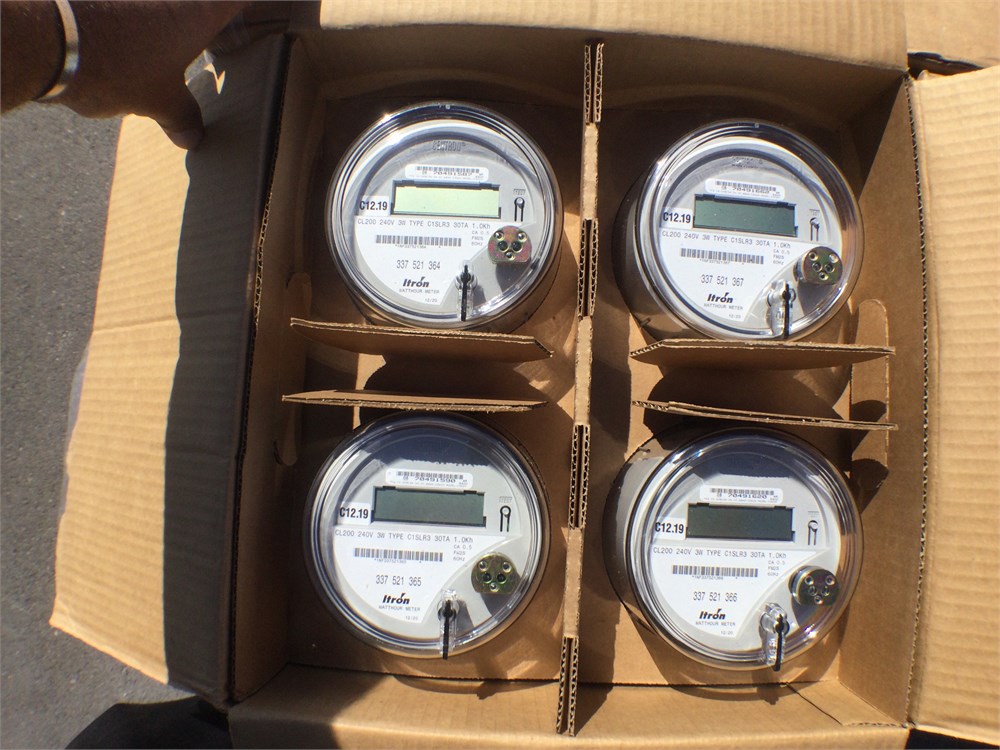 BIDERA Government Auctions - 2020 (144) Itron Watthour Meter Solar ...